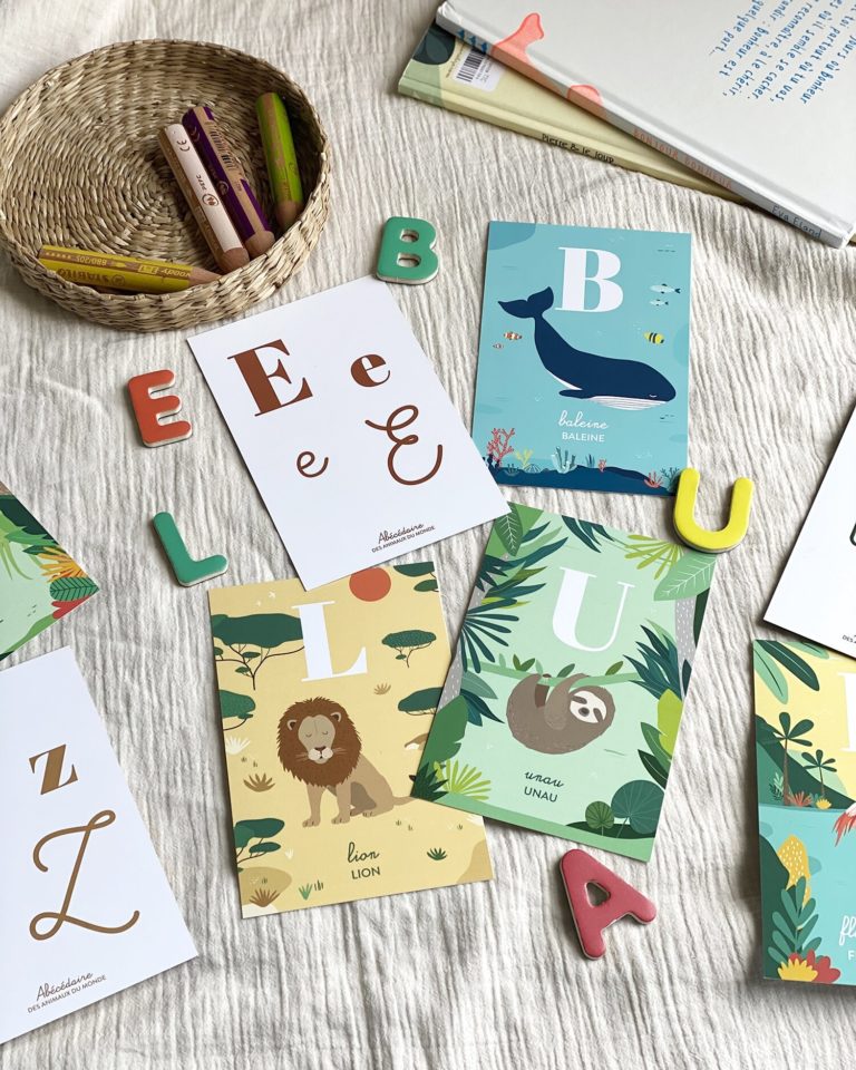 Cartes alphabet animaux - Papier curieux