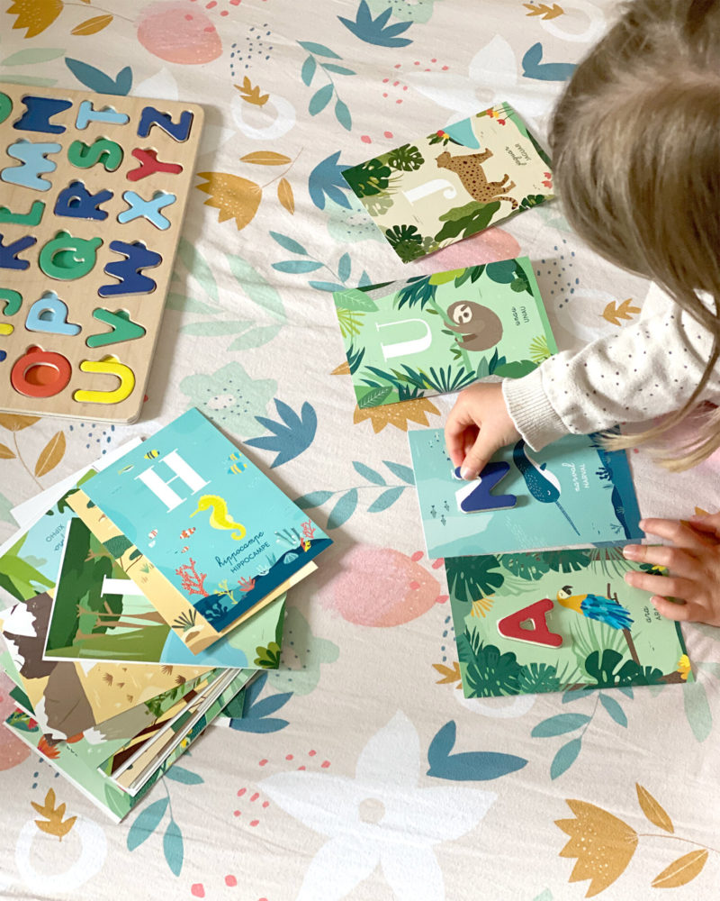 Cartes alphabet animaux - Papier curieux